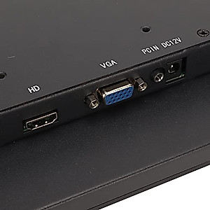 DAUERHAFT IPS Monitor, 10.1 Inch Touchscreen Monitor 100-240V IP65 Waterproof 1280x800 Strong Heat Dissipation for Office(#1)