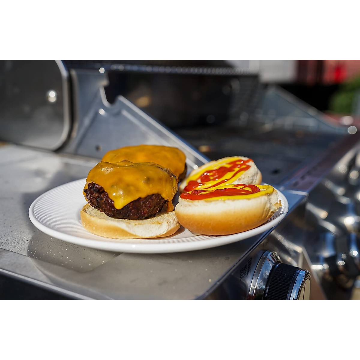 Monument Grills Larger 3-Burner Propane Gas Grills Barbeque Stainless Steel Heavy-Duty Cabinet Style with BBQ Cover (2 Items)