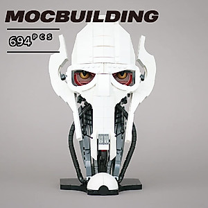 MOCBUILDING Easter Basket Stuffers, Room Decor, Easter Gifts for Kids, General Grievous Helmet Model Blocks Toys for Boys 5-7/Adult Brithday Easter Gifts for Kids 8-12 694pcs