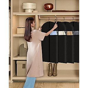 Garment Bags Suit Bags 24 x 43 Inch, 9 Packs Garment Covers for Hanging Clothes on Closet or Travel, PEVA (70GSM) Suit Covers for Storage Suits, T-shirts and Jackets