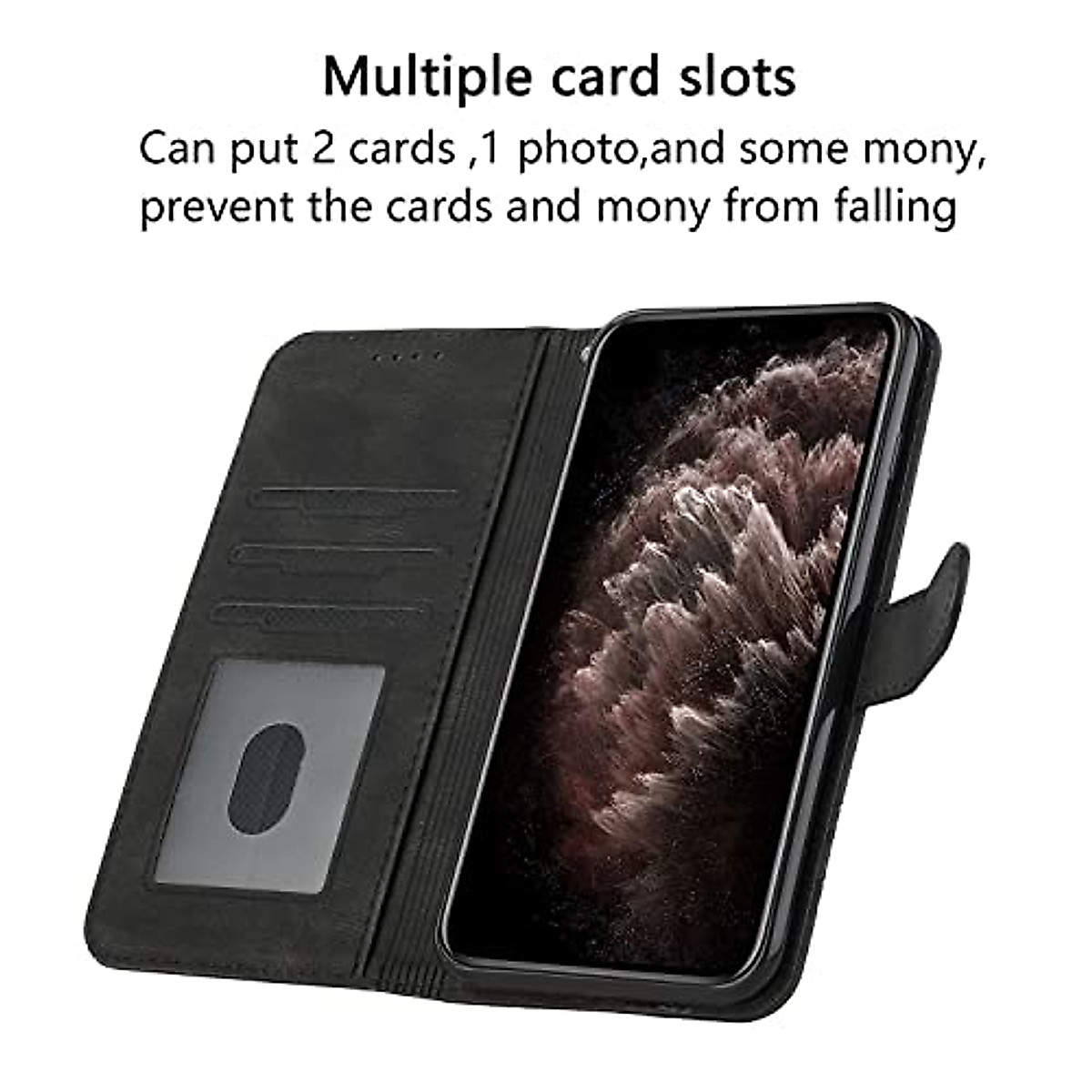 Leather Magnetic Flip Wallet Case for Sony Xperia 1 III with Credit Card Holder Slots Kickstand Flip Folio PU Leather Magnetic Wallet Case