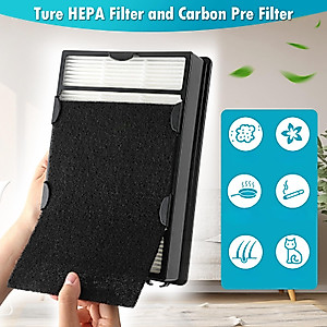 DerBlue 3PCS True HEPA Filter and 3PCS pre filter Replacement Filter B for Holmes HAPF600 HAPF8650 HAP615 HAP625 HAP650,Replacement Holmes Air Filter,Part # HAPF600, HAPF600D, HAPF600D-U2