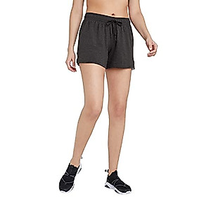 Champion, Jersey, Soft, Lightweight, Comfortable Shorts for Women, 5", Granite Heather, X-Large