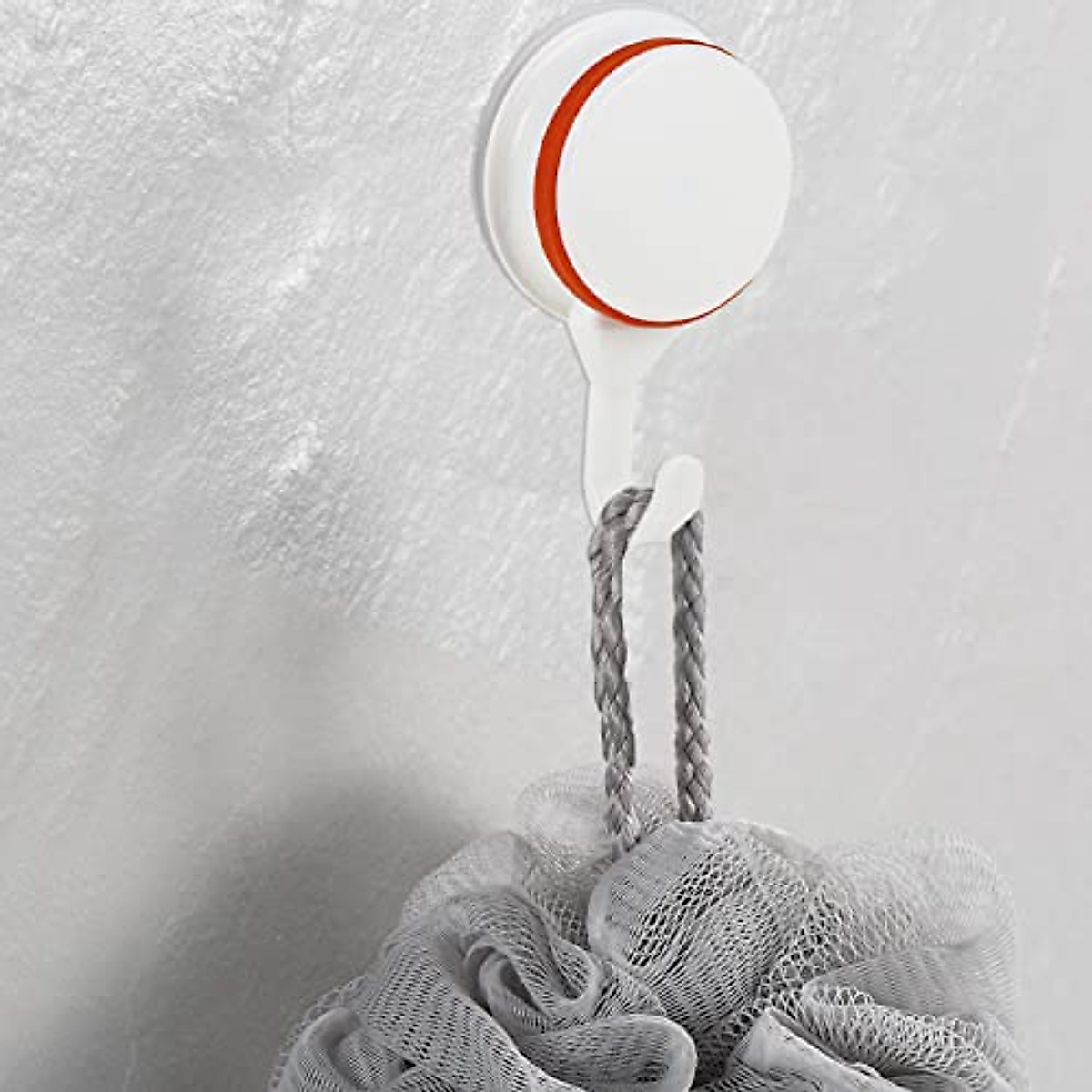 Housoutil Wall Mounted Hooks Suction Hooks Vacuum Suction Cup Hooks Heavy Duty Shower Hooks Suction Hanger Removable Wall Hook for Bathroom Kitchen Towel Robe Loofah White Heavy Duty Hooks