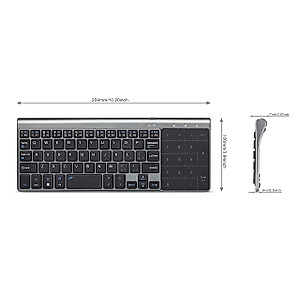 Vilros 2.4GHz 10 Inch Wireless Keyboard with Touchpad -Great for Raspberry Pi