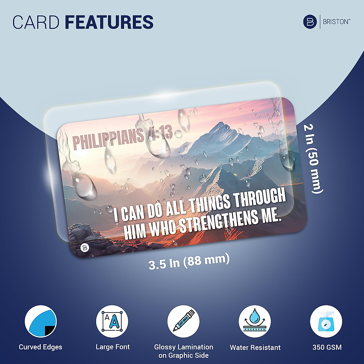 70 Bible Verse Encouragement Cards (7 Verses 10 of Each) - Blank Back Kudos Thank You Appreciation Inspirational Religious Christian Scripture Quotes Prayer Mini Postcards - Teachers, Mom & Dad Gift