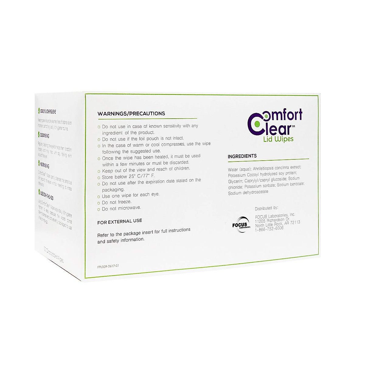 ComfortClear Eyelid Wipes for Daily Lid Hygiene and Eye Makeup Removal (Includes 30 Disposable Gentle Cleansing Wipes)