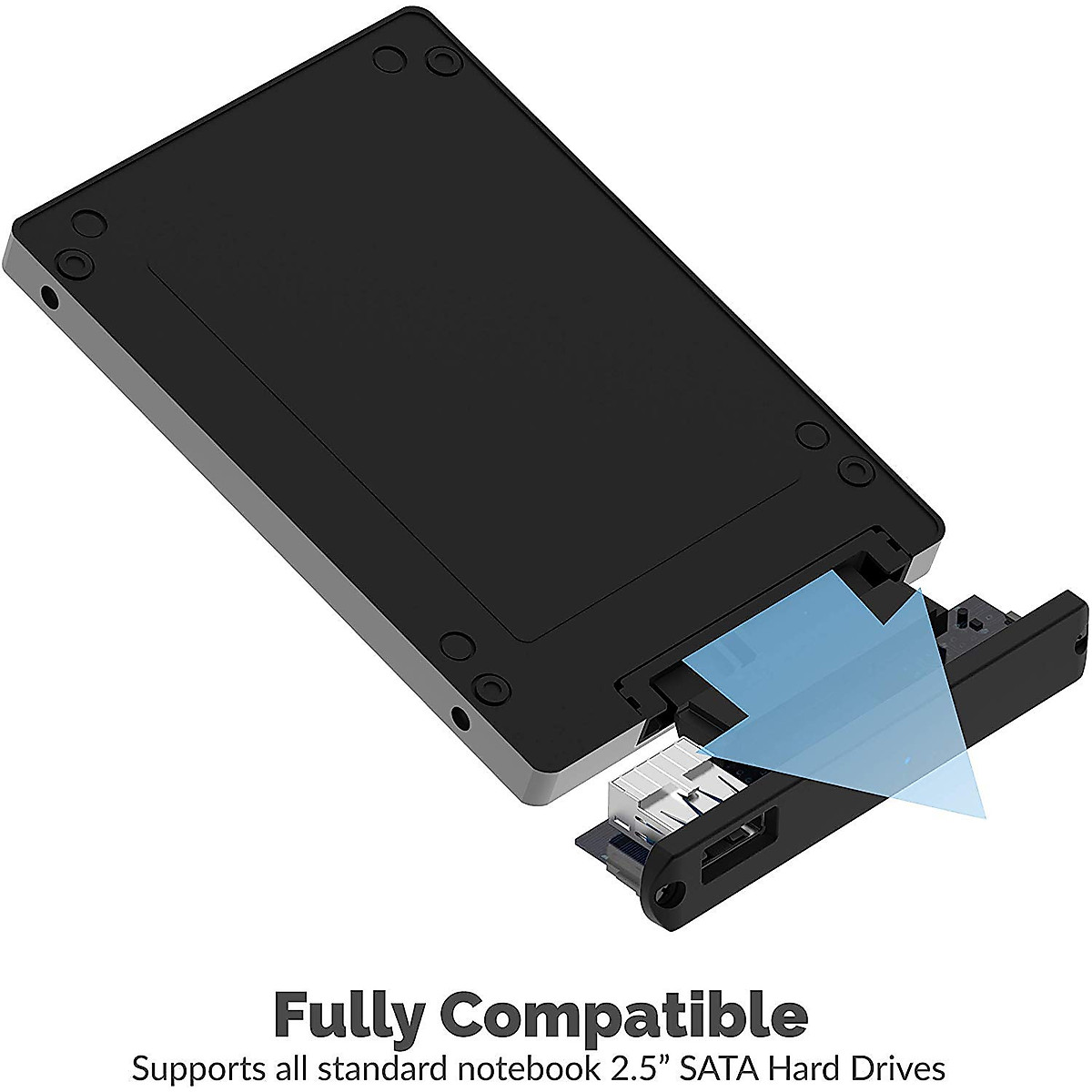 Sabrent Ultra Slim USB 2.0 to 2.5-Inch SATA External Aluminum Hard Drive Enclosure [Black] (EC-UK25)