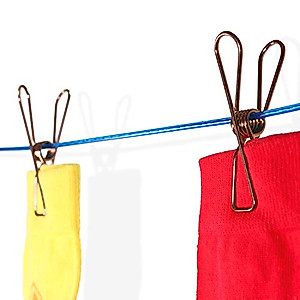 Oakenleaf Clothespins pegs Rose Gold Will Not Rust 316 Stainless Steel 20 Piece Stylish Heavy Duty Clothes Pegs Modern & Eco-Friendly 3inch - The Forever Peg