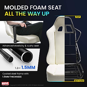 Marvel Avengers Gaming Chair Desk Office Computer Racing Chairs - Adults Gamer Ergonomic Game Reclining High Back Support Racer Leather (Spider Man, Red (M))