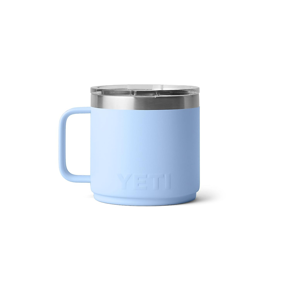 YETI Rambler 14 oz Stackable Mug, Vacuum Insulated, Stainless Steel with MagSlider Lid, Big Sky Blue
