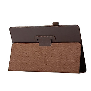 Tablet PC Case Texture Leather Tablet Case Compatible with Samsung Galaxy Tab A 10.5 2018 SM-T590 Slim Folding Stand Folio Protector Shockproof Back Cover with Holder Tablet Home (Color : Brown)