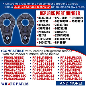 Whole Parts Refrigerator Door Closing Cams (2 Pcs Set) Part # 240457702 - Replacement & Compatible With Some Frigidaire Refrigerators - Non-OEM Frigidaire Appliance Parts & Accessories - 2 Yr Warranty