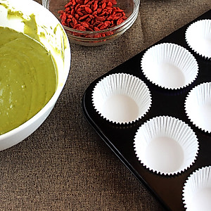 Foil Cupcake Liners, Baking Cups Standard Muffin Wrappers for Party, 100 Pack (Gold)