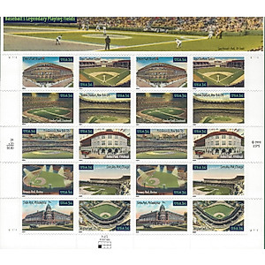 Baseball's Legendary Playing Fields (Sheet of 20) 34 Cent US Postage Stamps 2001 Scott #3510-3519