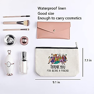 kdxpbpz Golden Inspired Makeup Bag Golden TV Show Fans Gifts for Women Travel Toiletry Makeup Organizer Zipper Pouch Birthday Gift for Friend BFF Girls Thank You for Being A Friend