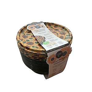 Core Kitchen 20 Piece Food Storage Container Set, 10 Lids and 10 Containers, Special Edition Printed Lids (SUNFLOWERS)