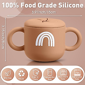 Didaey 6 Pack Silicone Snack Cups Spill Proof Bowls for Kids Toddlers Baby No Spill Snack Cup Snack Container for Toddler over 6 Months Baby Snack Cups with No Slip Handles