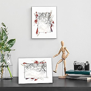 cfpolar 4x6 Inch Environmentally Friendly Wood Photo Frame With High-Definition Acrylic Board For Table Top Display And Wall Mounting Photo Frame File Frames Red Crested Parrot