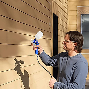 PNTGREEN HVLP Mini Spray Gun Air Paint Sprayer with 0.8 mm Nozzle, 125 cc Capacity Cup Gravity Feed Spray Paint Gun for House Painting, Automotive and Furniture Painting…