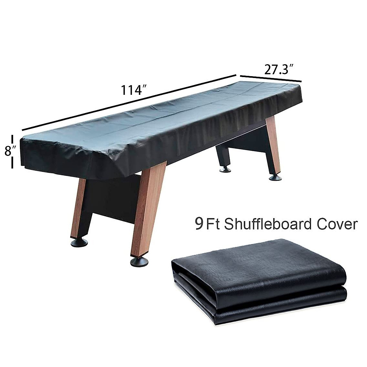 Waterproof Shuffleboard Table Cover for Shuffleboard Table 9ft Heavy Duty Leatherette Furniture Cover