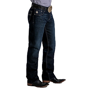 Cinch Men's Carter 2.4 Dark Wash Mid Rise Relaxed Bootcut Performance Jeans - MB71934005 IND 38W x 34L US