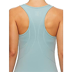 Reebok Womens Fitted Racerback Tank Top, Green, Large