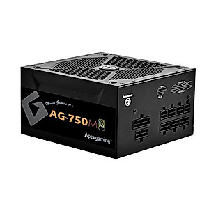 New 2023 80+ Gold Certified Fully Modular 750W High Performance Gaming Power Supply Support RTX3-series & AMD RX6-series GPU ApexGaming AG-750M PSU