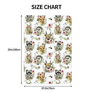 KiuLoam Woodland Wild Nature Animal Print Baby Car Seat Canopy, Nursing Cover for Mom Breastfeeding Scarf, Infant Car Seat Cover/Multiuse Baby Stroller Covers for Babies Boys Girls