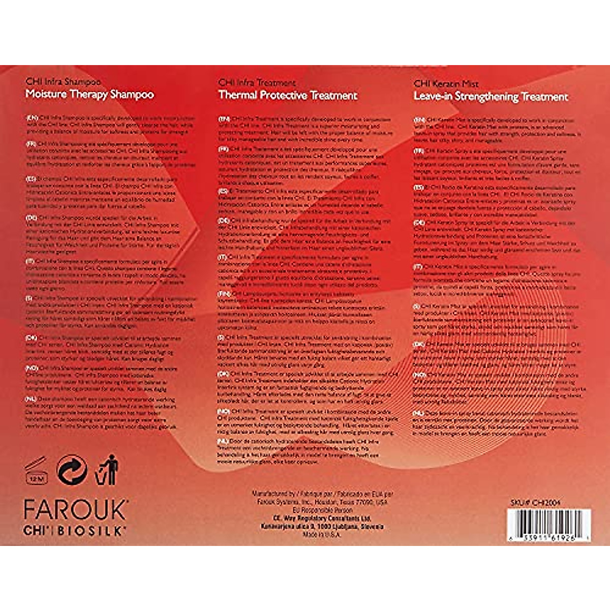 CHI Home Stylist Kit, Set of 3 (12FL.OZ.) +1 (2FL.OZ.)