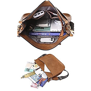 LMKIDS Purses and Handbags PU Leather Hobo Bags for Women Tote Bag Shoulder Bag with Adjustable Shoulder Strap (Cow Color)