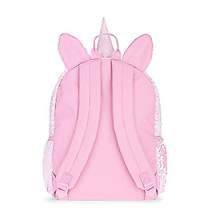 Unicorn 2 Way Sequins Critter Backpack 16 (Pink, One_Size)