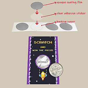 MR-LABEL 100 PCS Scratch Off Stickers Cards-DIY Coupon for Business- Scratch to Win Cards – Scratch Notes-Blank Gift Certificates for Spa Beauty Makeup Hair Salon, Christmas Birthday Holiday (Game)