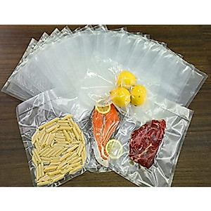 Qiluprop Vacuum Food Sealer Bags 100 counts Pint Size 6" x 10'', BPA Free, Commercial Grade Textured Food Vacuum Sealer Bag, Thick Embossed Bags for Food Storage and Sous Vide Cooking