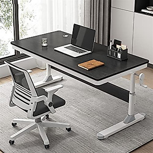 SCKTFS 80/100CM Office Boss Desk Adjustable Student Computer Desk Up and Down Adjustable School Study Table Desktop Table (Color : D, Size : 80Cm)
