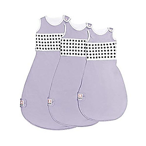 Nanit Breathing Wear Sleeping Bag – 100% Cotton Baby Sleep Sack - Works with Nanit Pro Baby Monitor to Track Breathing Motion Sensor-Free, Real-Time Alerts, Size Small, 3-6 Months, Lilac Purple