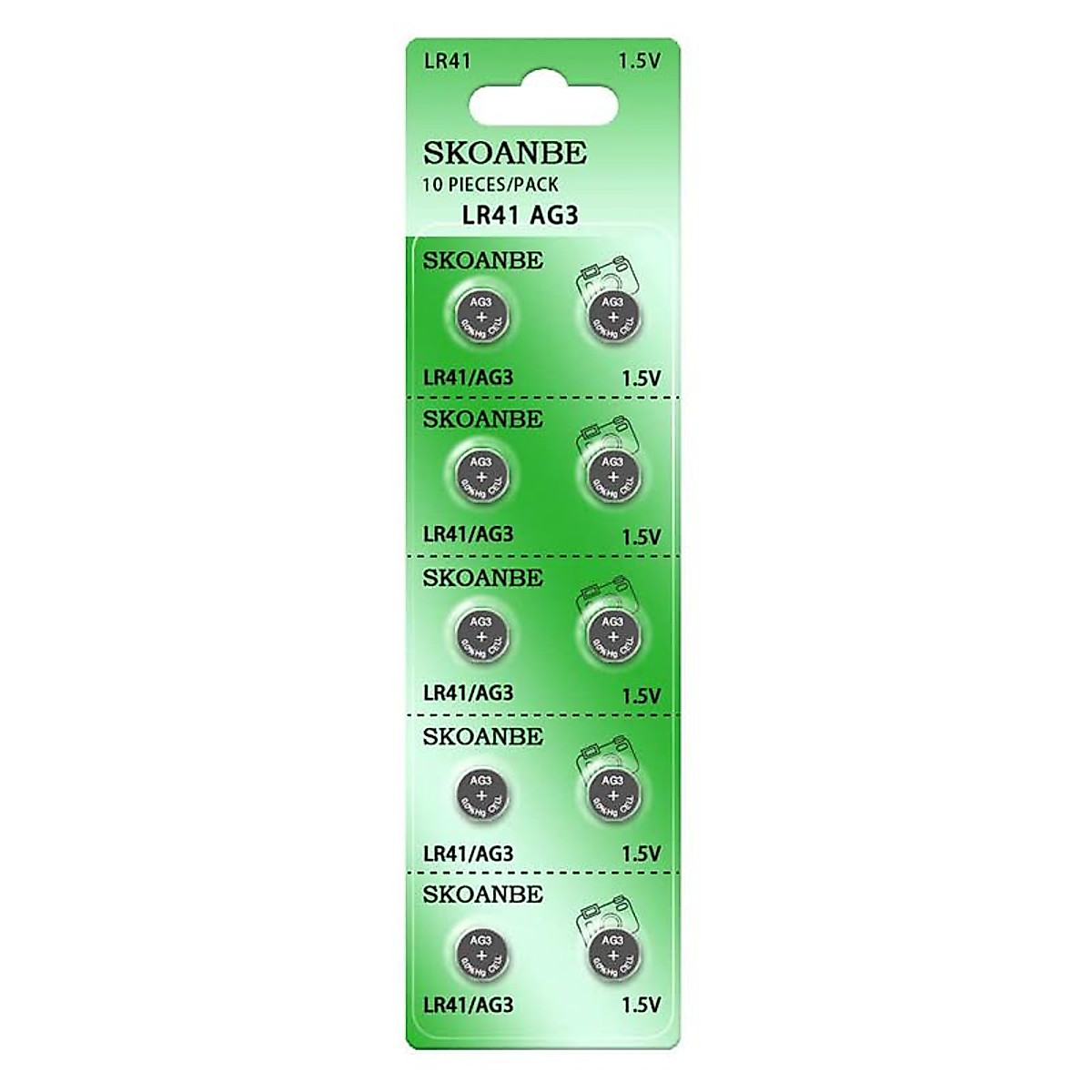 SKOANBE 10PCS LR41 392 384 192 AG3 SR41 1.5V Button Coin Cell Battery