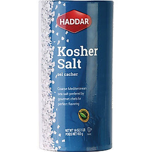 Haddar Kosher Salt 1 Pack (16oz) Rich Tasting Extra Coarse Sea Salt | Made in Italy | Good for Salt Grinders