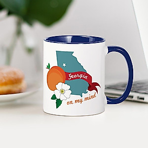CafePress Georgia On My Mind Mug Ceramic Coffee Mug, Tea Cup 11 oz