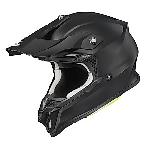 ScorpionEXO VX-16 Dual Off-Road Dirt Bike MX ATV UTV Motocross Racing Adult Full Race Helmet with Visor Dot Approved (Matte Black - Medium)