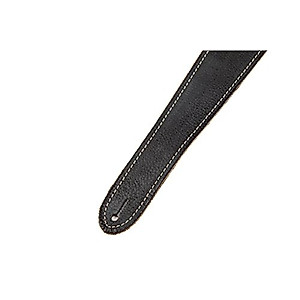 Fender Road Worn Leather Guitar Strap, 2in, Black