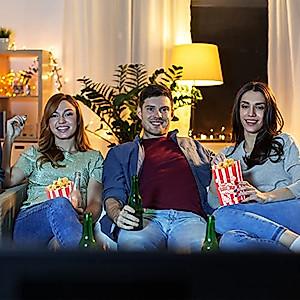 300 Pieces Paper Popcorn Bags 1 oz Nostalgic Red and White Striped Individual Popcorn Box Containers Disposable Popcorn Holder for Business Home Carnival Movie Party Supplies