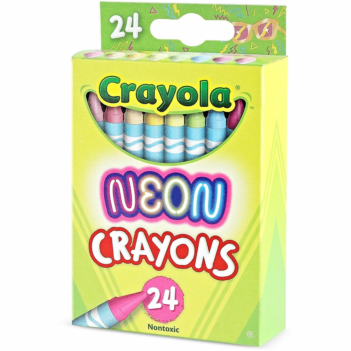 Crayola® Neon Crayons, Assorted Neon Colors, Pack Of 24 Crayons
