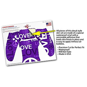 WraptorSkinz Skin Wrap compatible with Sony PS5 DualSense Controller Love and Peace Purple (CONTROLLER NOT INCLUDED)