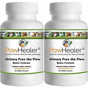 Urinary Free The Flow-Basic - Bladder Stones Dogs - 2 Pack - Natural Remedy Stone Prevention in Dogs - 50 Grams/ea -Herbal Powder - Mix into Food