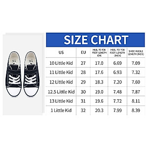 ANTLULU Boys and Girls Canvas Kid Shoes Adjustable Design Fashion Casual Sneakers Black