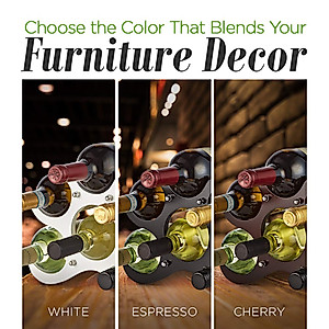 AdirHome Wooden Wine Rack - 6 Bottle (Cherry)