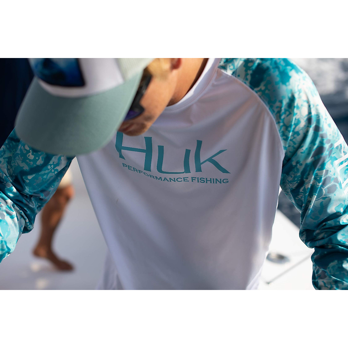 Huk Men's Kryptek Double Header Vented Long Sleeve Shirt | Long Sleeve Performance Fishing Shirt With +30 UPF Sun Protection, Kryptek Obskura Shallows, 2X-Large