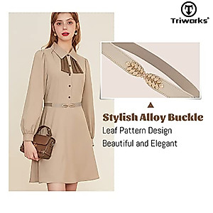 4 Pack Women Skinny Elastic Belt Ladies Fashion Stretchy Thin Waist Belt For Dresses Black/White/Brown/Beige