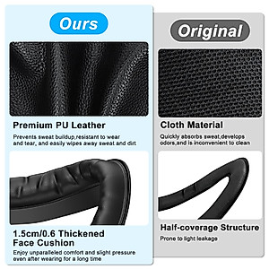 VZNEK New Face Cover Pad for Oculus Quest 2, Sweatproof PU Leather Facial Interface & Face Cushion Pad - VR Accessories for Meta Quest 2, Ergonomical Design (Q2MZ)